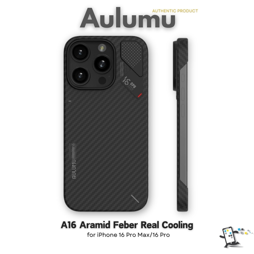 Aulumu A16 Aramid Fiber Real Cooling Magnetic Case For iPhone 16 Pro ...