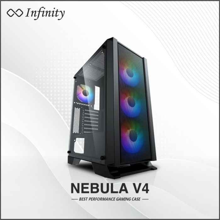 Infinity NEBULA V4 Tempered Glass Casing - ATX, mATX Gaming Case ...