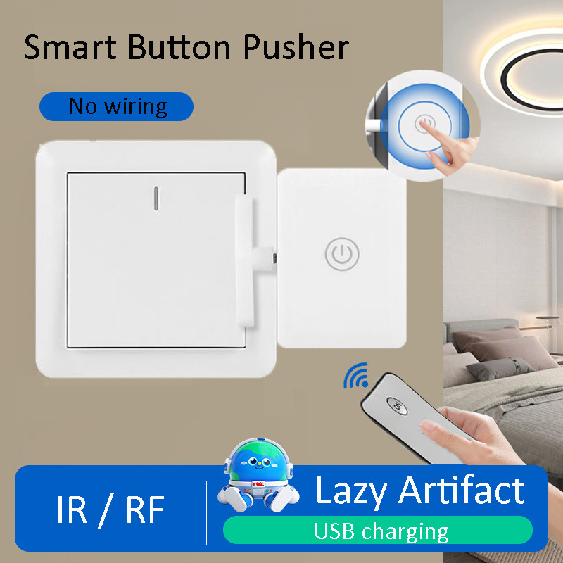 Wireless Button Pusher with Remote Smart Automatic Infrared/RF Light ...