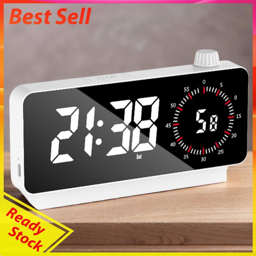 Digital Alarm Clock 1200mAh Visible Timer Temperature Date Countdown ...