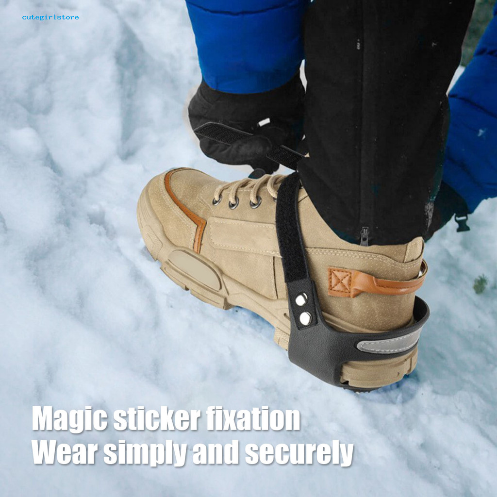 Cute_ Snow and Ice Shoe Grips Stainless Steel Crampons Anti-skid Snow ...