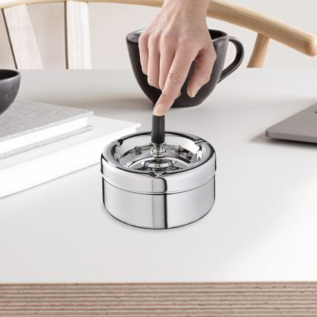 Spinning Plain Ashtray Cigarette Ash Tray Stainless Steel For Home ...