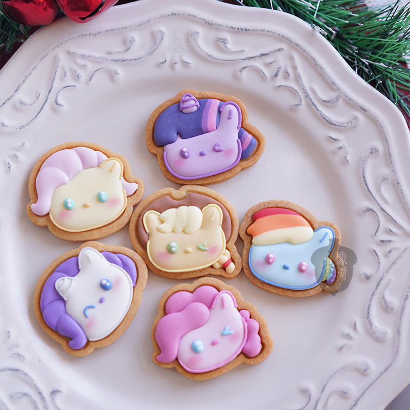 Cartoon Pony Icing Cookie Mold My Little Pony Unicorn Cookie Cutter ...