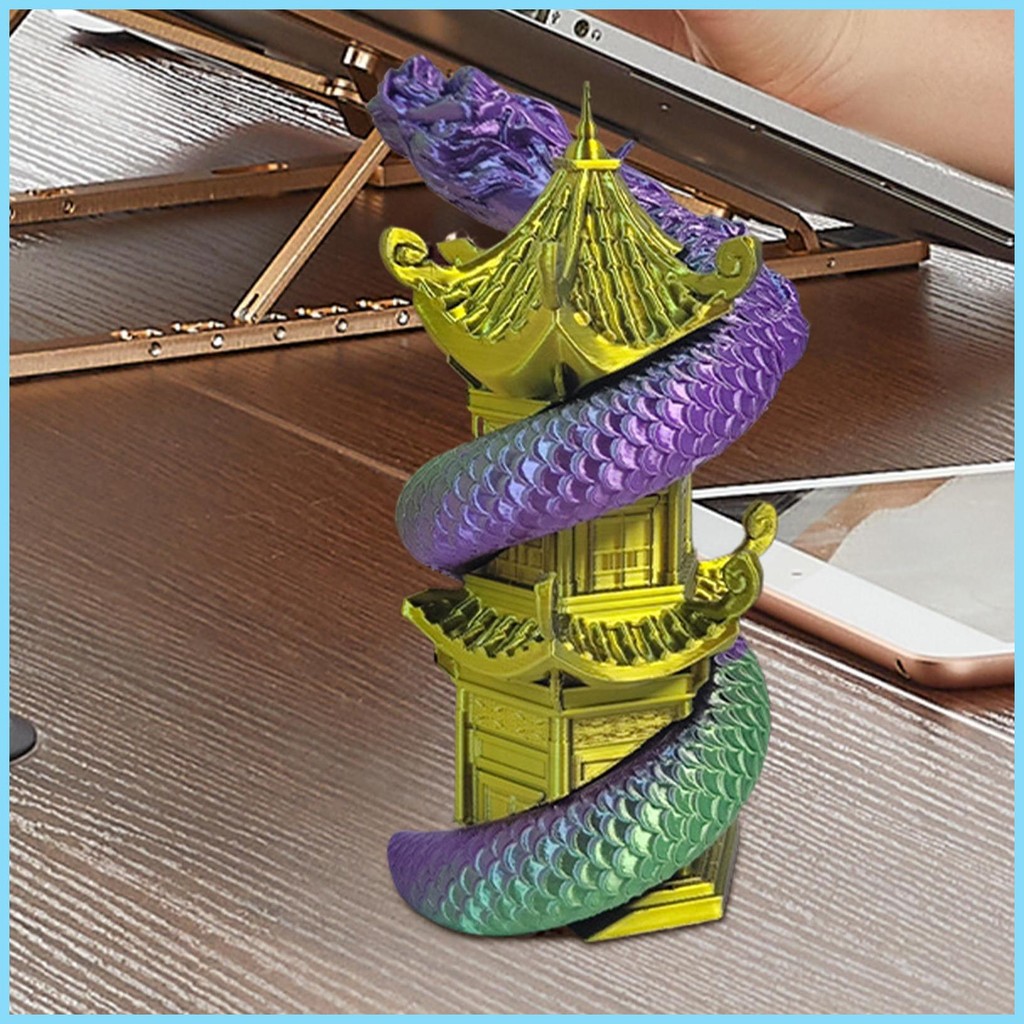 3D Printing Dragon Tower Fidget Toy Stress Relief Toys Dragon Tower ...