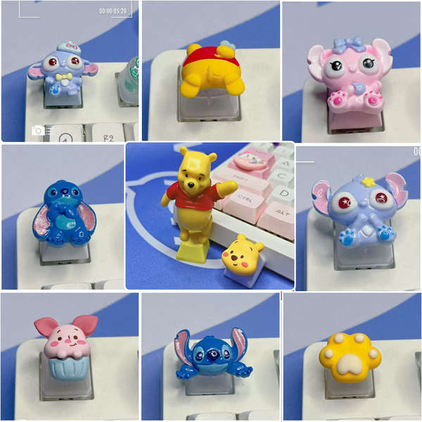 keycaps The original single Winnie the Pooh keycap cartoon cross switch ...
