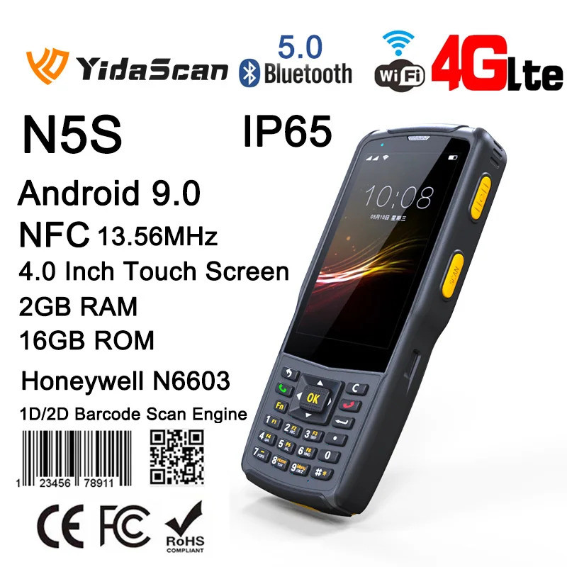 Robust Barcode Scanner, Data Collector, Terminal N5S, Android 9.0 ...