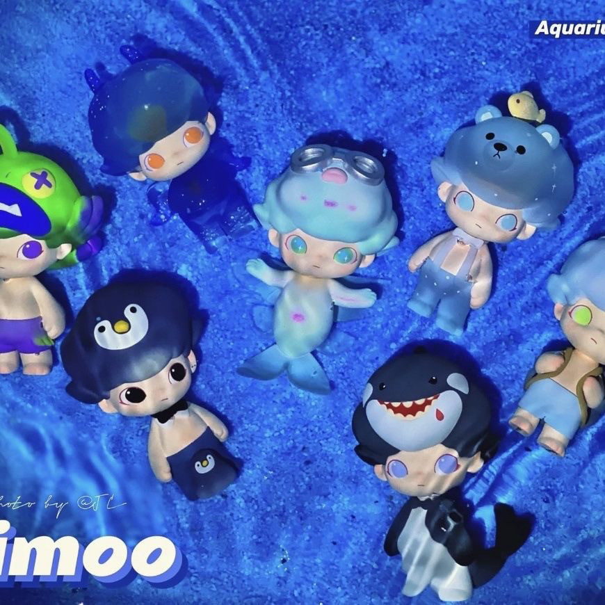 Genuine POPMART POPMART DIMOO Aquarium Series Figures Mystery Box ...