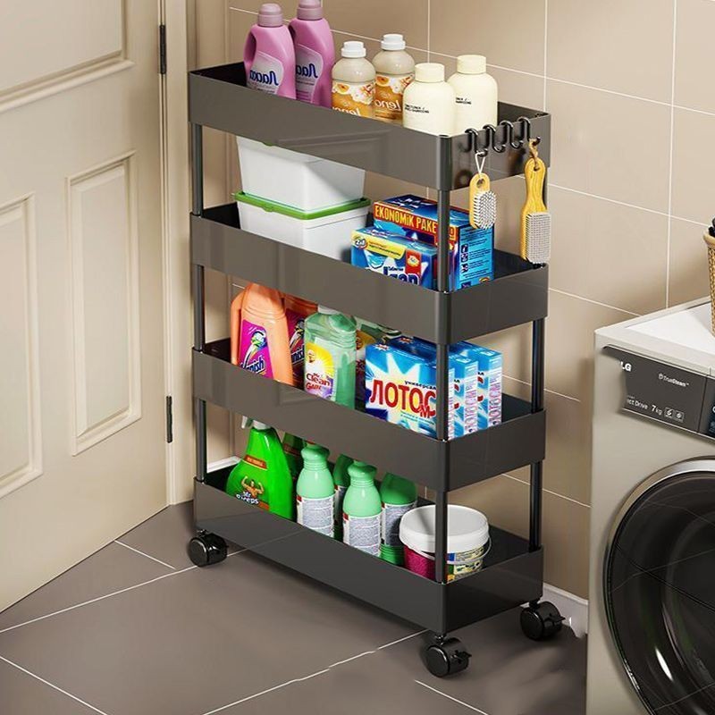 Household Multi-Layer Shelf Door Rear Narrow Shelf Gap Storage Trolley ...