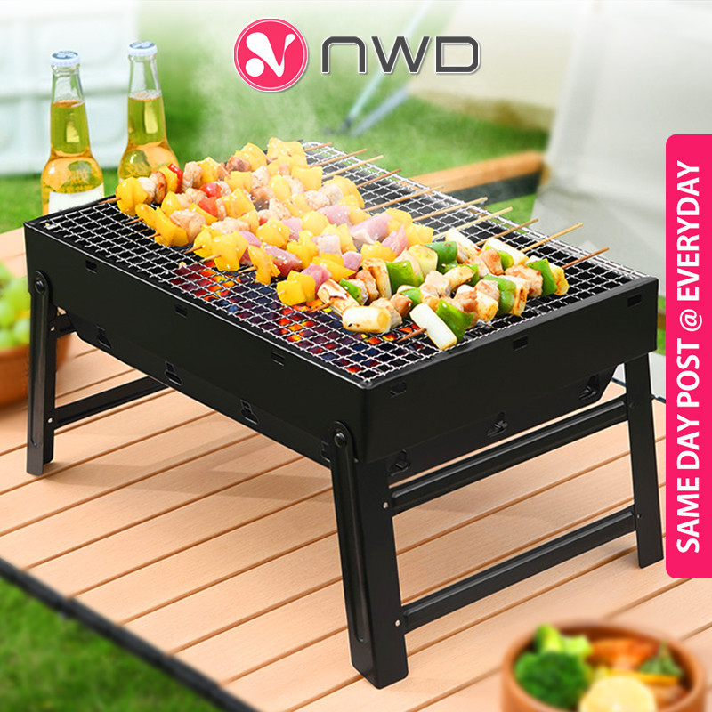 𝗚𝗥𝗜𝗟𝗟-𝗧𝗢-𝗚𝗢 》 Portable Outdoor Barbeque Grill Foldable BBQ Oven Cooking ...