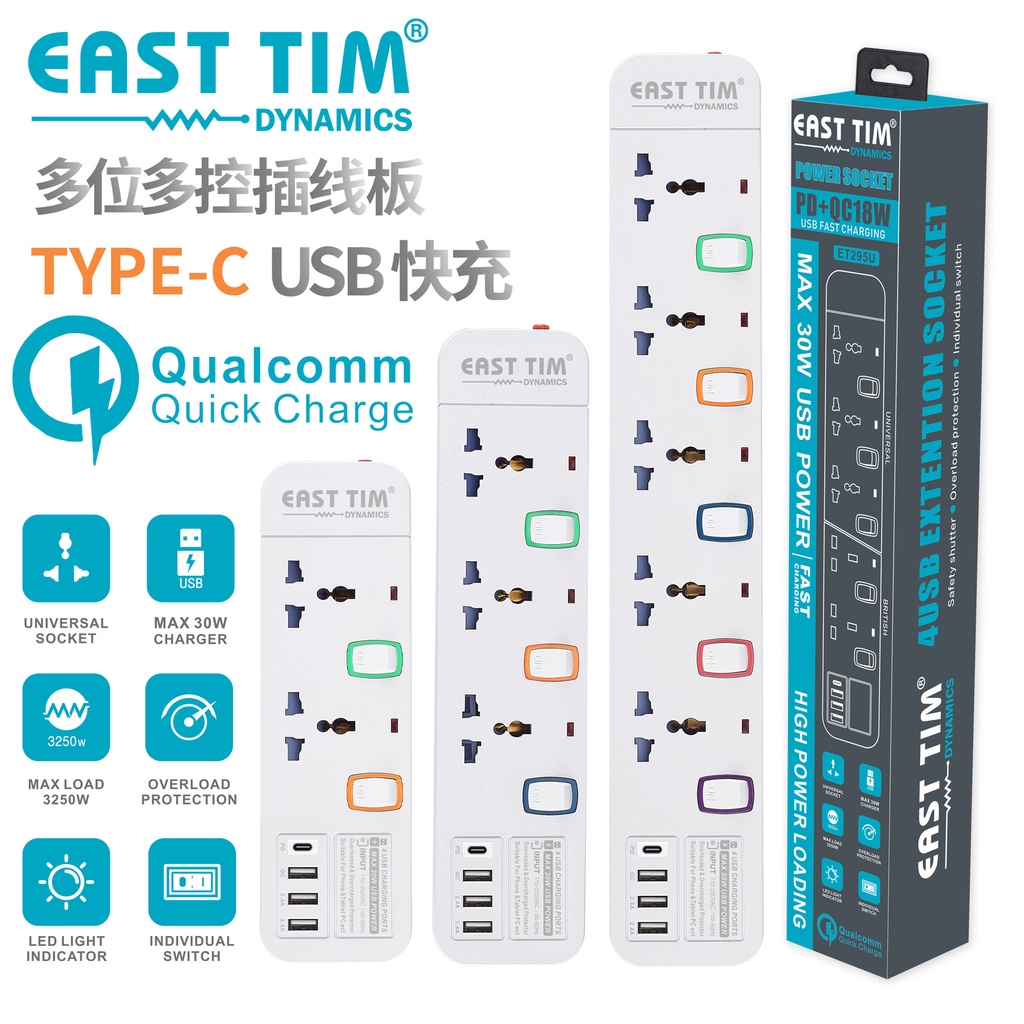 PD20W Fast Charge Power Strip Typ-c/USB Multi-Function Fast Charge ...