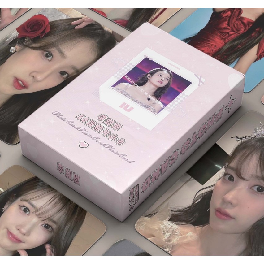 50-55pcs/box IU Lee Ji Eun Photocards The Winning Laser Holographic ...