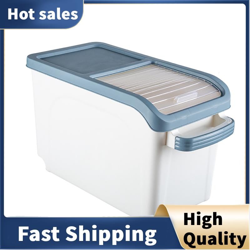 15Kg Rice Storage Box Grain Cereal Dispenser Flip Lid Food Organizer ...
