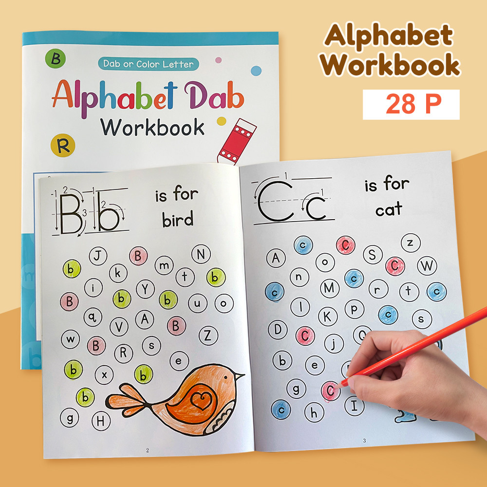 Dab or Color Letter Educational English Workbook Kindergarten ABC ...