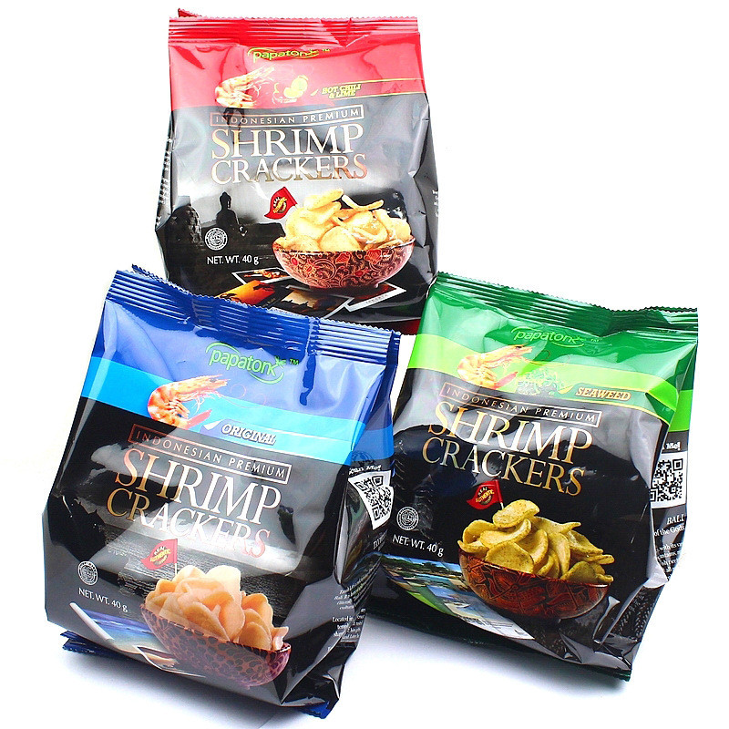 Indonesian Snacks Papatonk Papatonk Shrimp Cracker Tom yum kung flavor ...