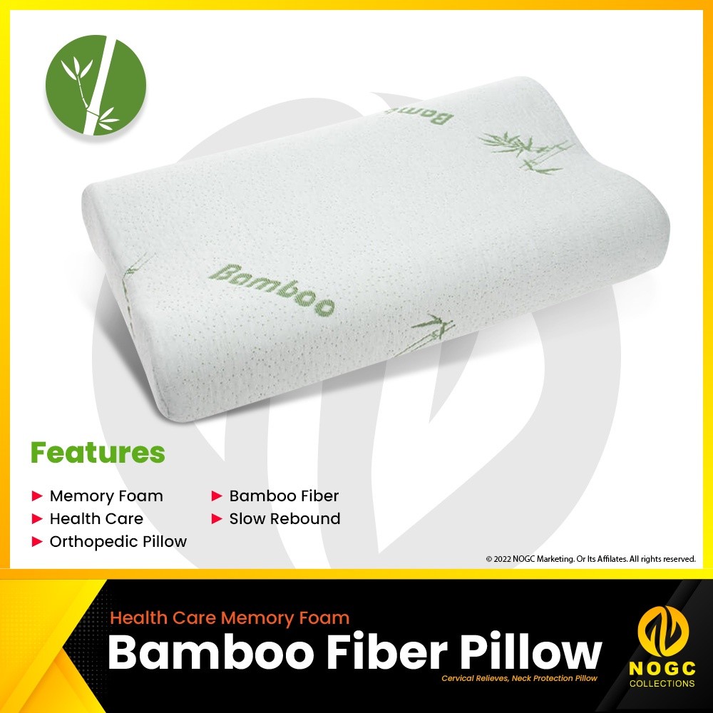 NOGCC NBB-012 Health Pillow Bamboo Pillow Memory Foam Adult Neck Spinal ...