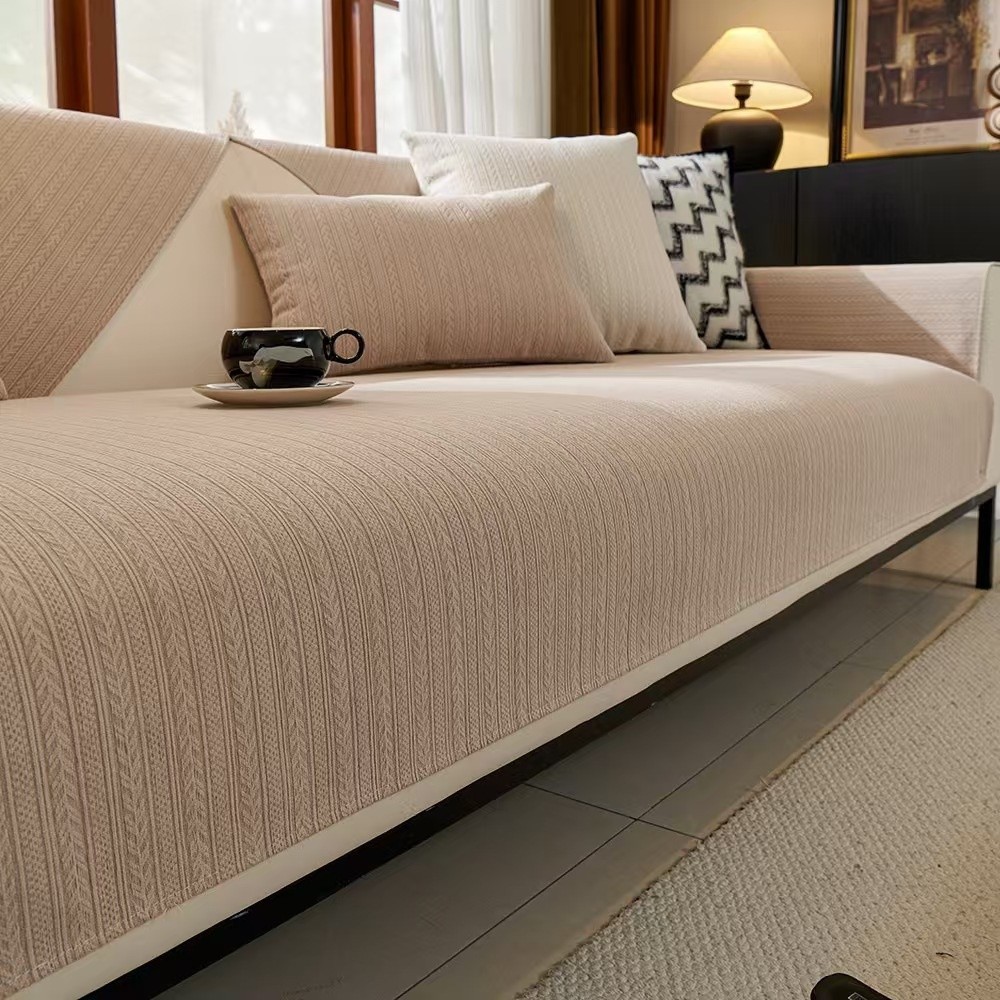 Waterproof Chenille Sofa Cover Mat Non-Slip Couch Cover Towel Four ...