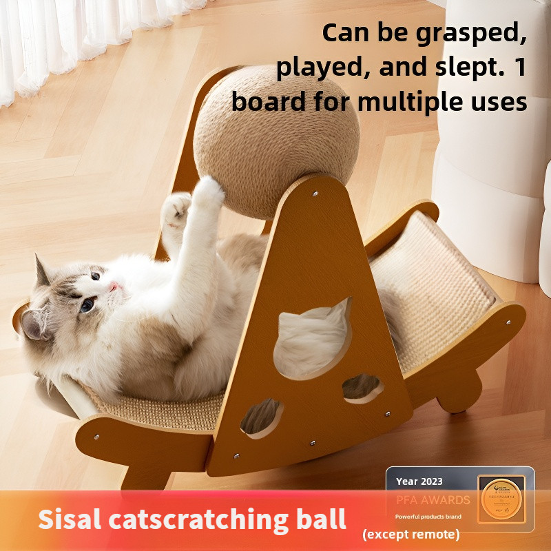 [SG🚚] Sisal Mat Cat Scratch Board Scratching Pole Cat Nest Integrated ...