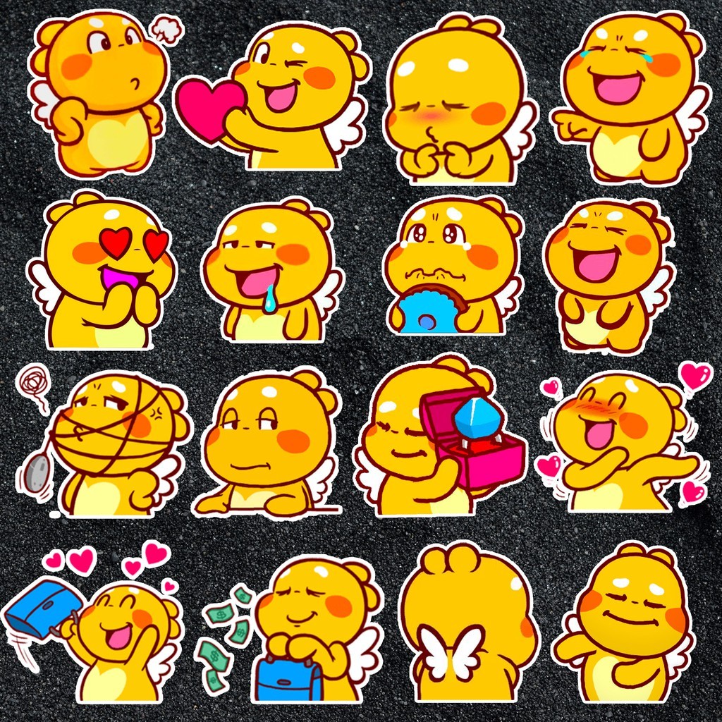 Pre-cut QUOBEE Golden Dragon Sticker Set A5 Size, cute car stickers ...
