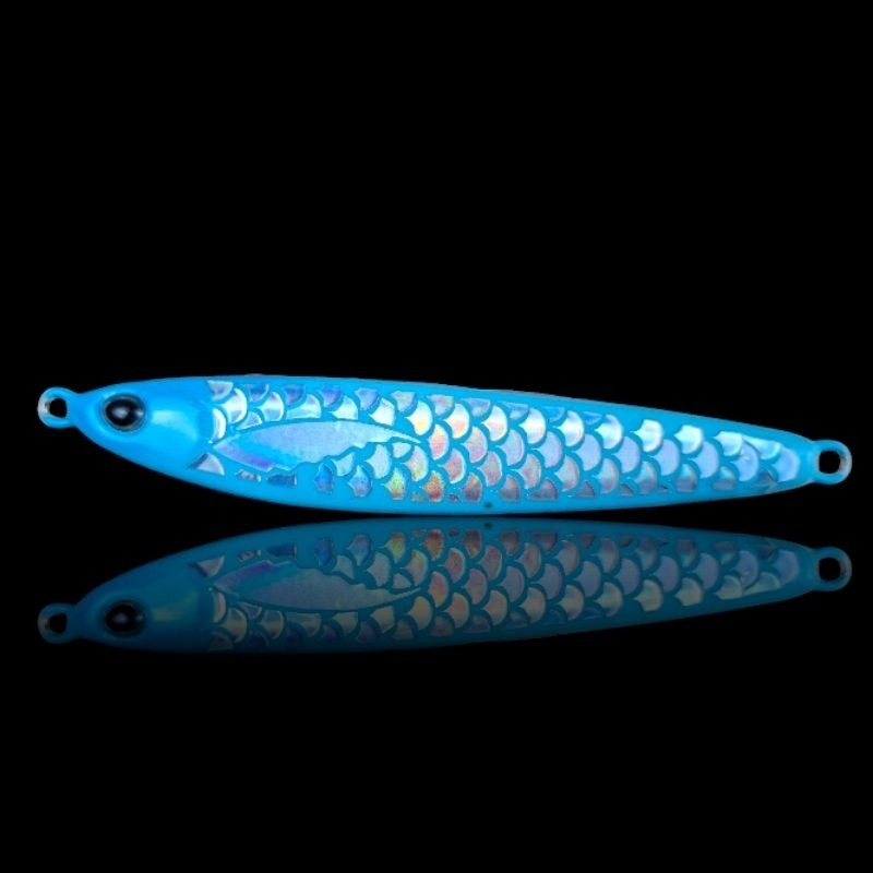 Metal jig premium gomame glow in the dark scales 40,60,80,100 grams | Shopee Singapore