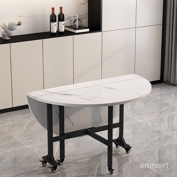 Household round Table Folding Dining Table Foldable Mobile Dining Table ...