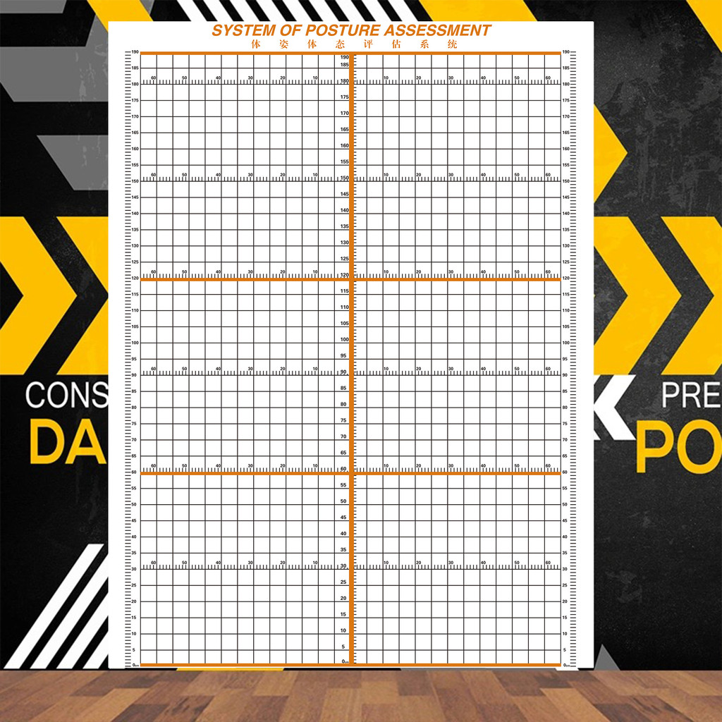 Posture Assessment Chart Hanging and Sticking Type Body Measurement Gym ...