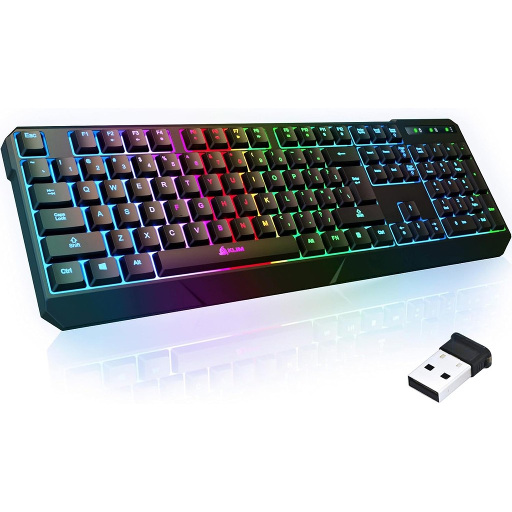 KLIM Chroma Wireless Gaming Keyboard RGB - Backlit Wireless Keyboard ...