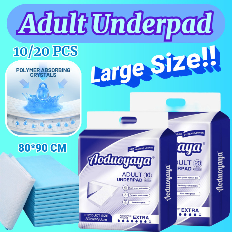 Adults Disposable Underpad Foldable Nappies Waterproof Care Pad Elderly ...
