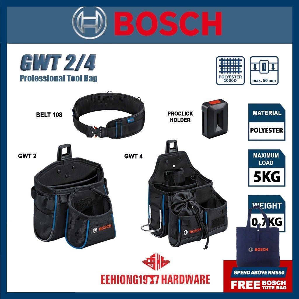BOSCH GWT 2 GWT 4 Professional Tool Bag Tool Pouch Tool Belt Tool ...