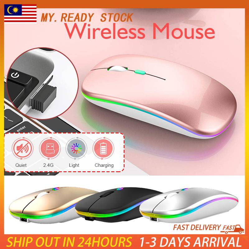 🔥Local Stock🔥Wireless Mouse Bluetooth 2.4Ghz Receiver Optical ...