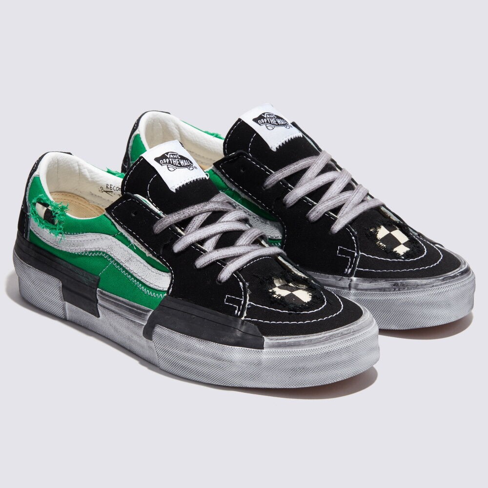 VANS SK8 Low Reconstruct Stressed Black Green Unisex (LF) | Shopee ...