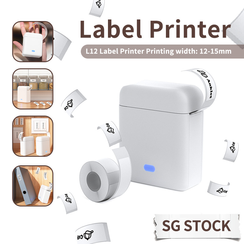 [SG Stock]Bluetooth Label Printer Portable Printer Mini Printer Thermal ...