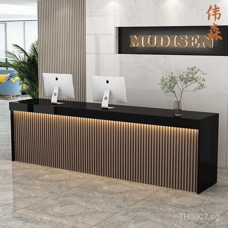 Modern Minimalist Reception Desk=Company Grid Bar Counter Reception ...