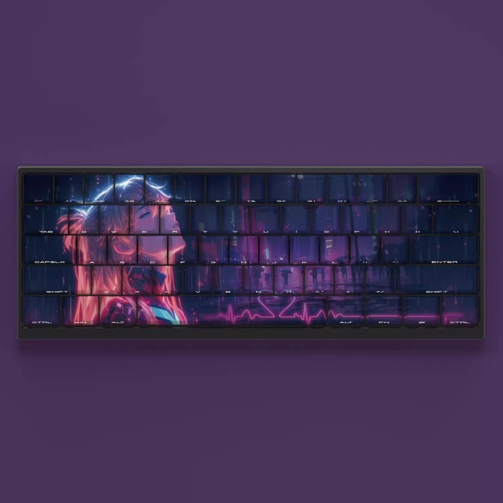 Asuka Keycap Cherry Profile 130 Keys PBT Letter Side-engraved Light ...