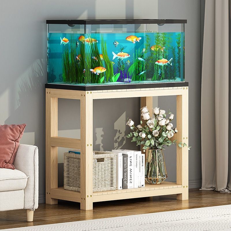 Solid Wood Fish Tank Rack Base Aquarium Base Cabinet Fish Tank Cabinet ...