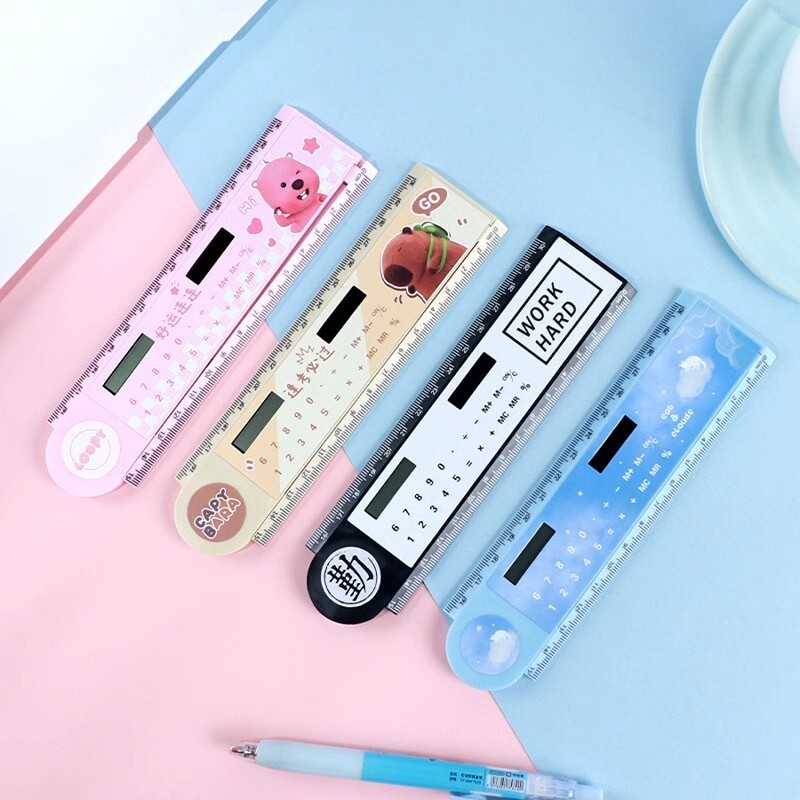 Cartoon Cartoon Ruler Creative Oil Glitter Ruler Student Cute Super ...