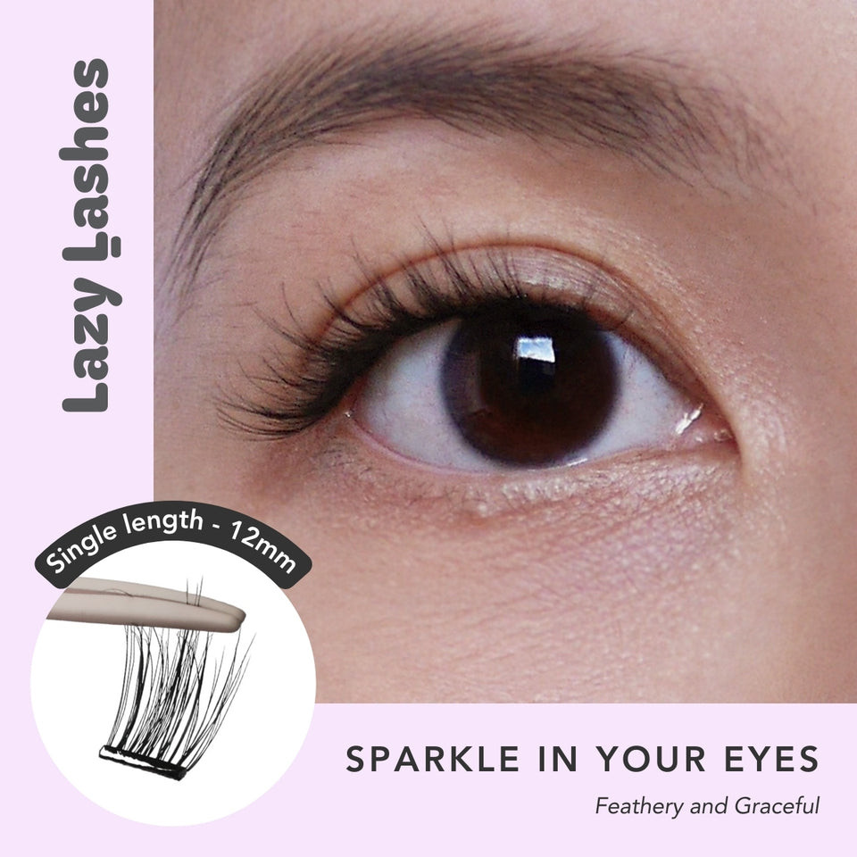 12mm Everyday Sparkle In Your Eyes Lazy Lashes (Press-On Lash Clusters ...