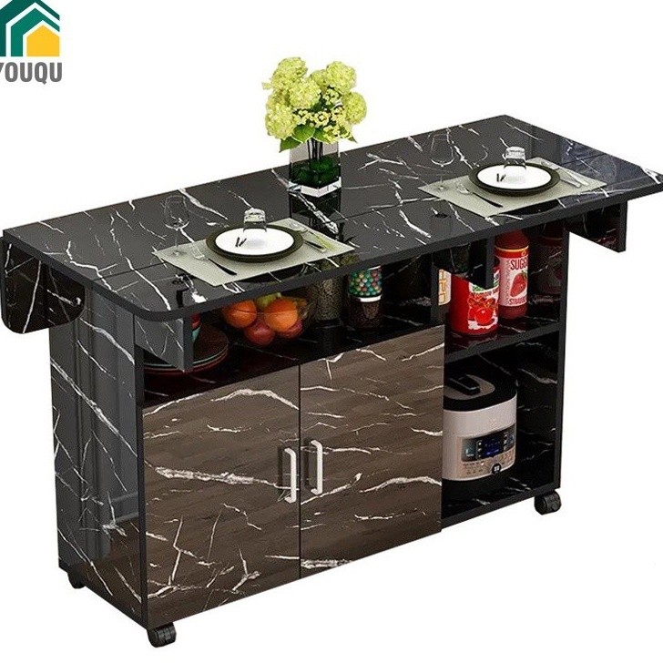 Foldable Dining Table With Storage Cabinet Suitable For 4~8 People ...