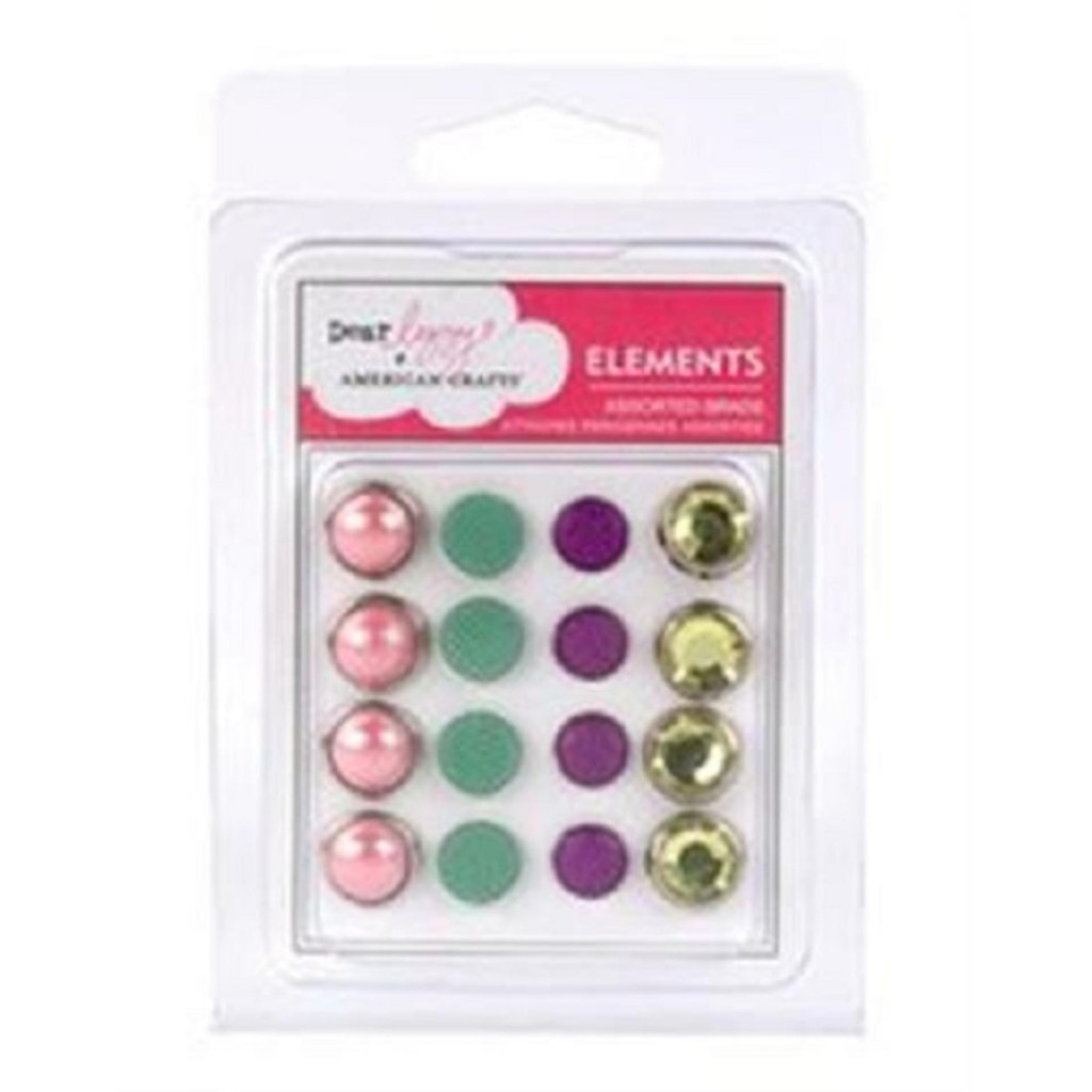 Crafts Elements Large Assorted Brads, Dear Lizzy Enchanted (Paper Fasteners) | Shopee Singapore