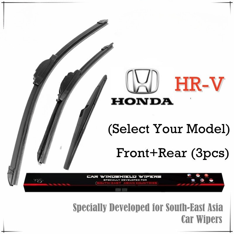 (Front+Rear 3pcs) Honda HRV Wiper Blade Set for (Select Your Model) HR ...