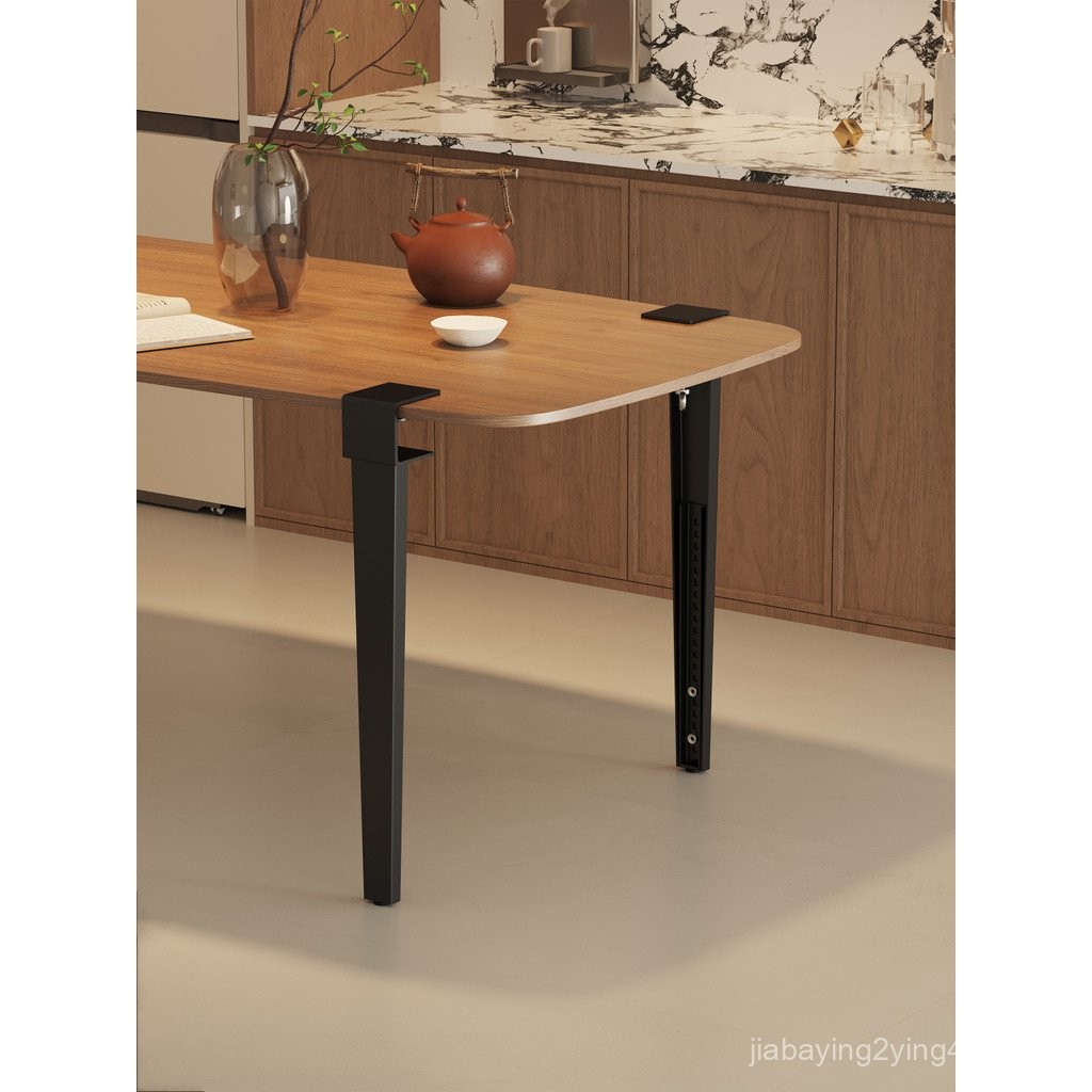 Wrought Iron Table Leg Bracket Adjustable No-Drill Dining Table Leg ...