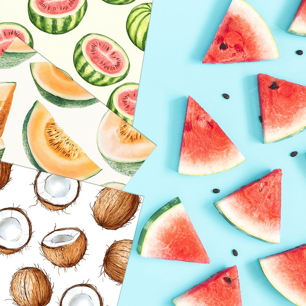 12 Sheets Fruit Wrapping Paper, Lemon Watermelon Tissue Paper Sweet ...