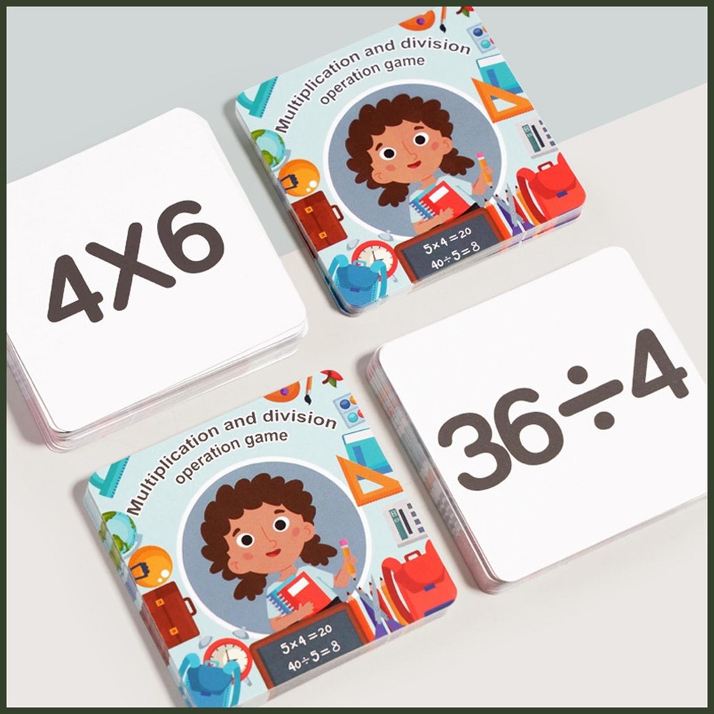 Multiplication Blocks 2-Player Battle Math Flash Cards Table Game ...