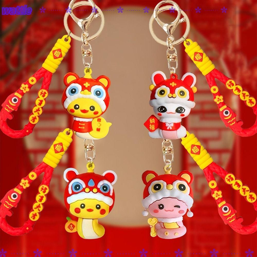 WATTLE Cartoon Snakelet Keychain, 2025 Year Of The Snake Key Chain ...