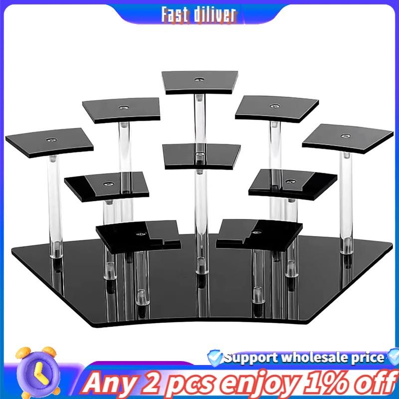 In stoick-10 Tier Acrylic Display Stand, Acrylic Riser Display Stand ...