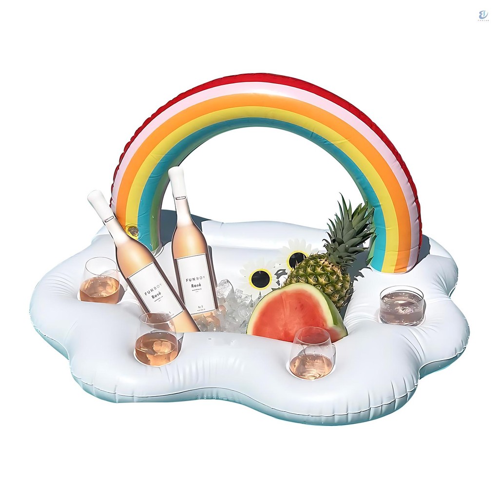 Rainbow Arch Floating Pool Drink Holder with 4 Bottle/Cup Holder Large ...