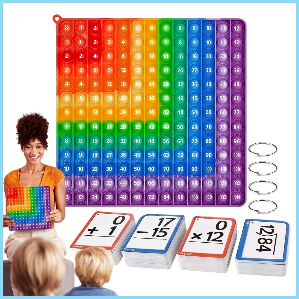 Math Flash Cards Toddler Multiplication Times Tables Math Manipulatives ...