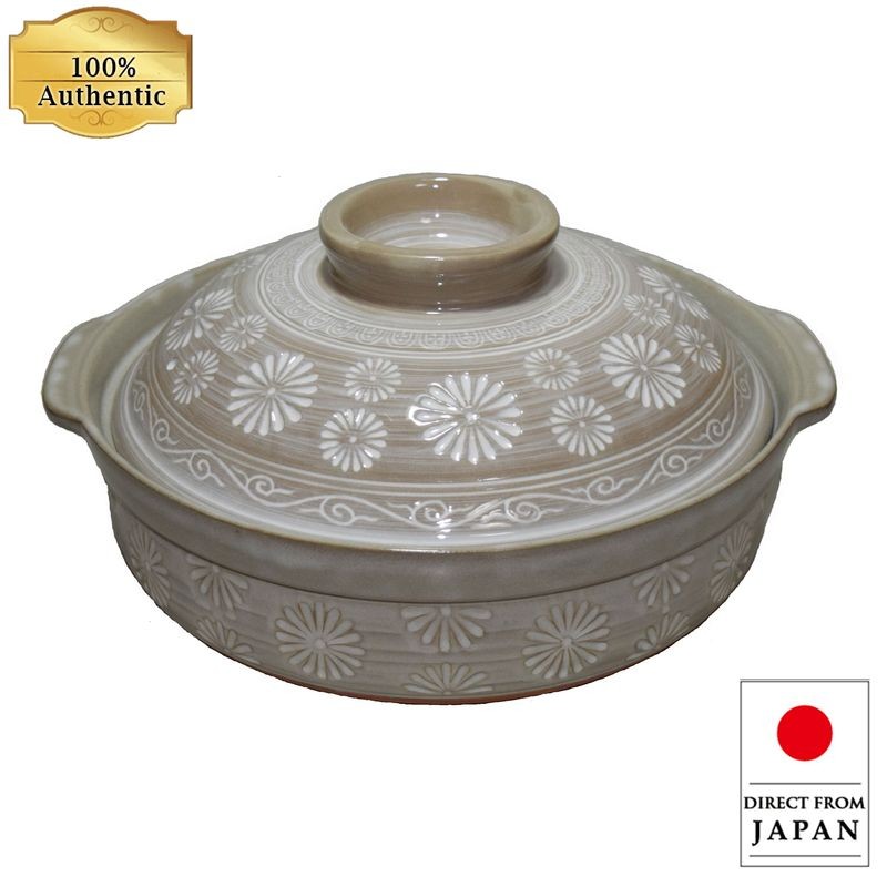 Water-Repellent Ceramic Coated Clay Pot Mishima Clay Pot Made in Japan ...