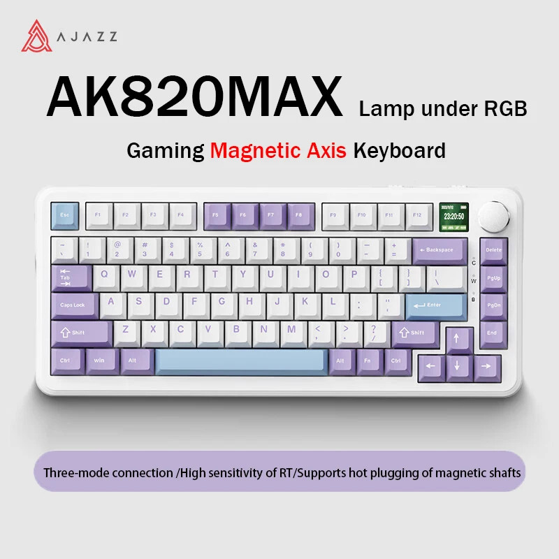 Ajazz AK820 MAX Magnetic Switch Mechanical Keyboard 8k Return Rate with ...