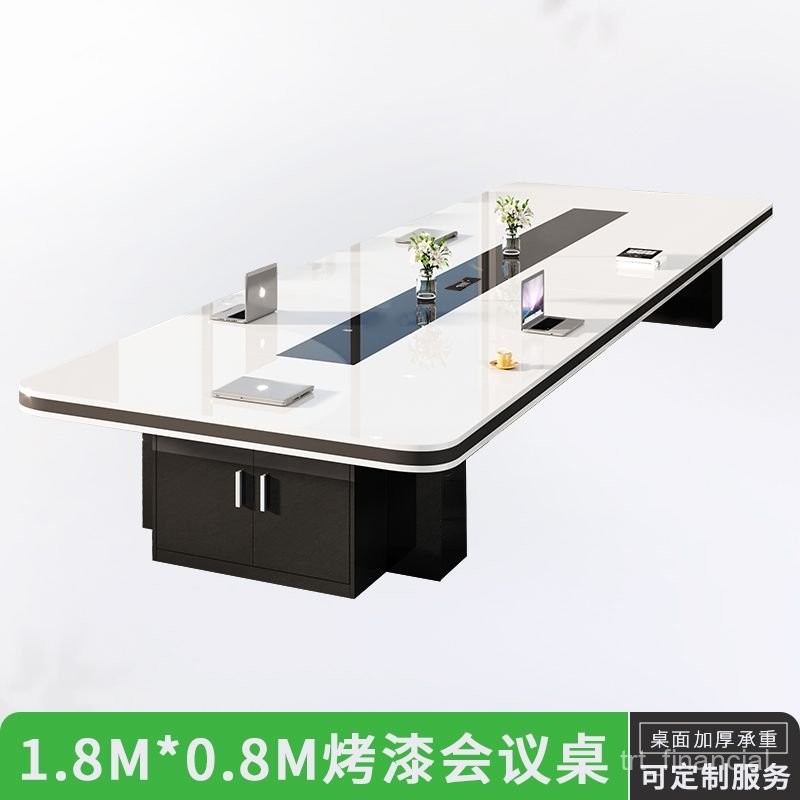 Paint Conference Table Long Table White Large Office Conference Room ...