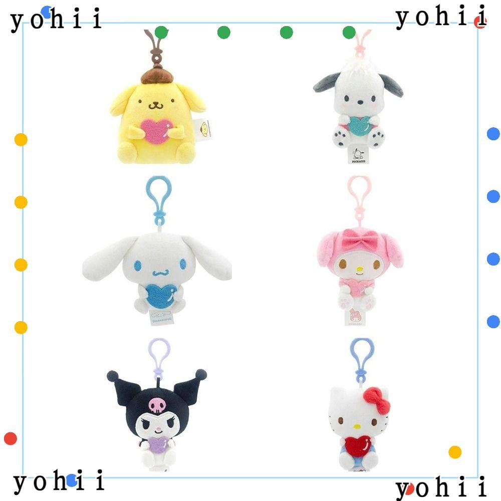 YOHII Stuffed Plush Toy, Cute Cartoon Sanrio Doll Keychains, Plush ...